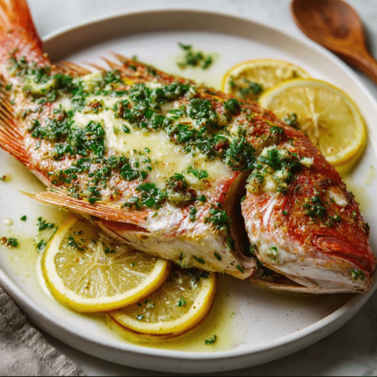 Baked Red Snapper with Lemon Herb Butter: A Restaurant-Quality Dinner ...